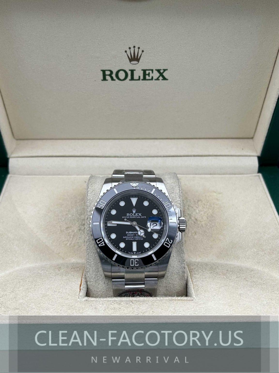 Clean Factory Rolex Submariner 126610LN 41mm Black Ceramic Bezel, 904L ...