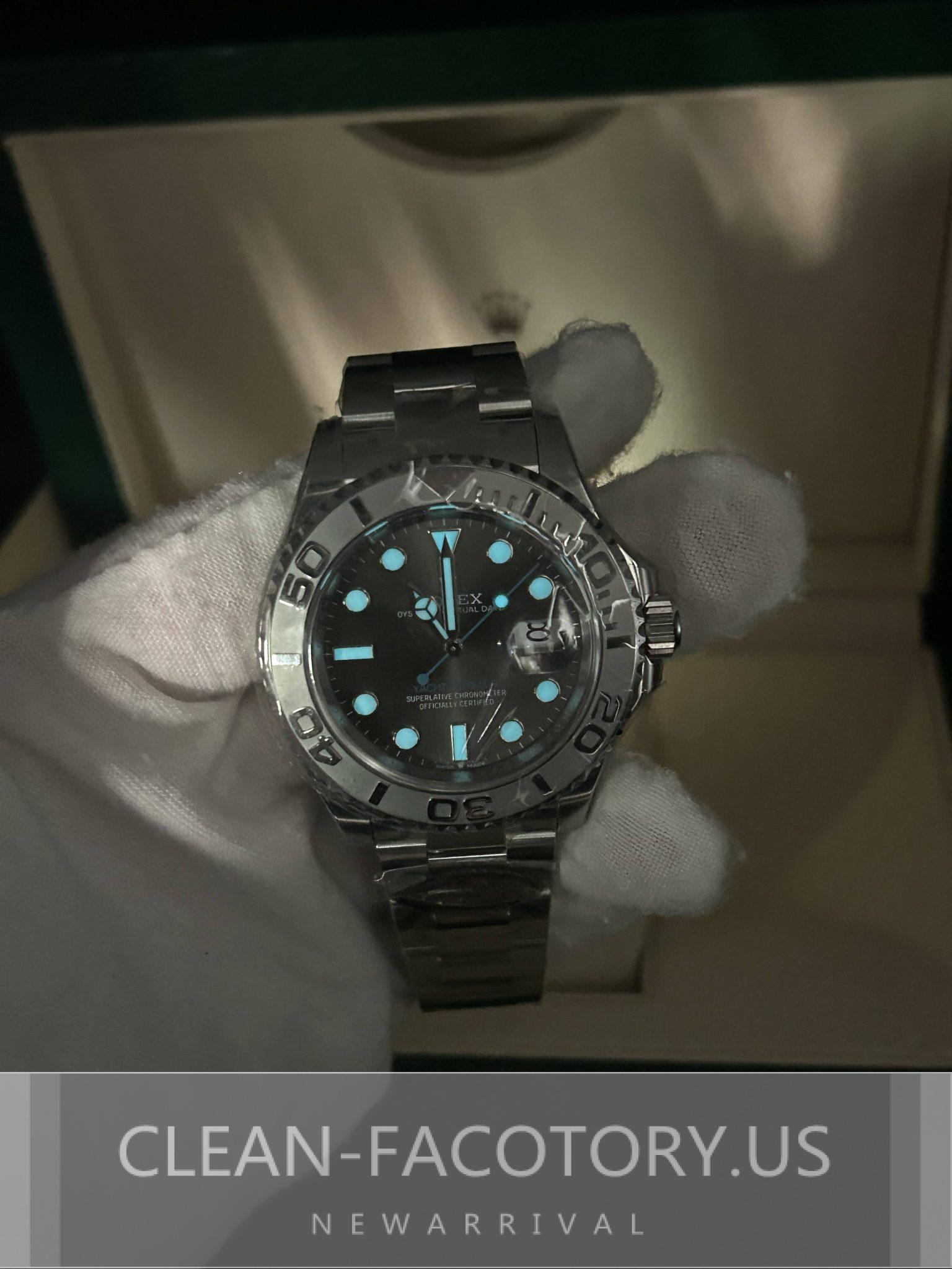 Clean Factory Rolex Yacht Master 126622 40mm Grey Dial, Platinum Bezel ...