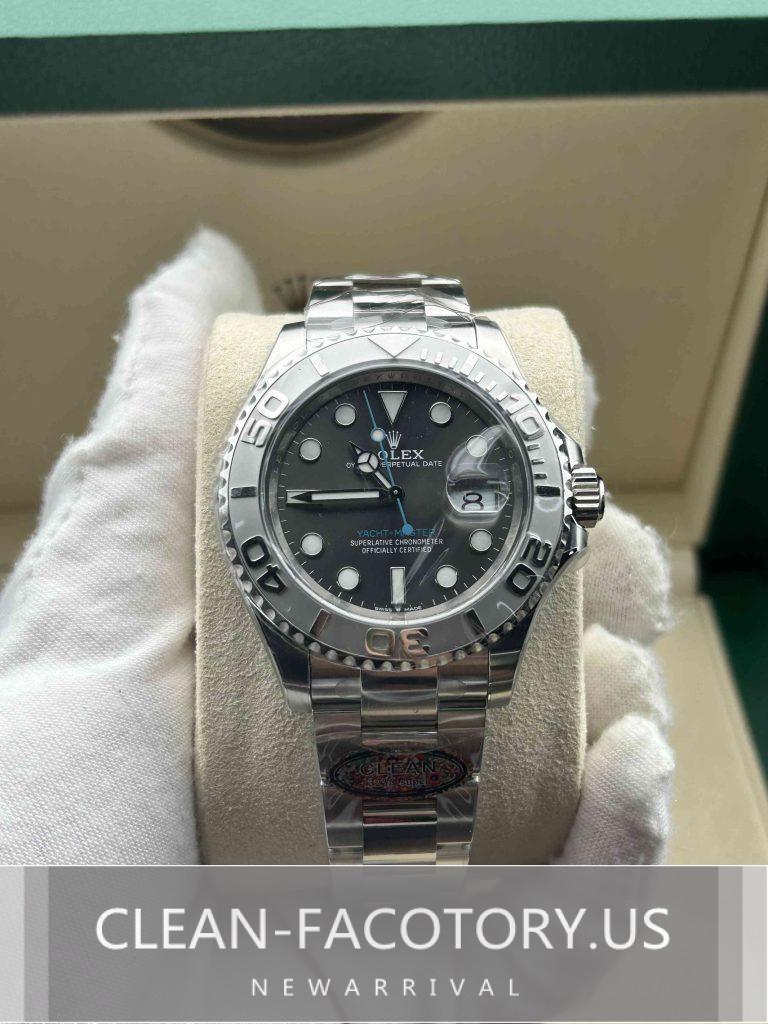 Clean Factory Rolex Yacht Master 126622 40mm Grey Dial, Platinum Bezel ...
