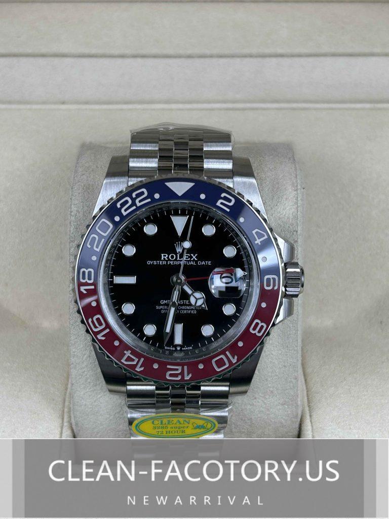 Clean Factory Rolex GMT Master II 126710BLRO Jubilee, “Pepsi”Red/Blue ...