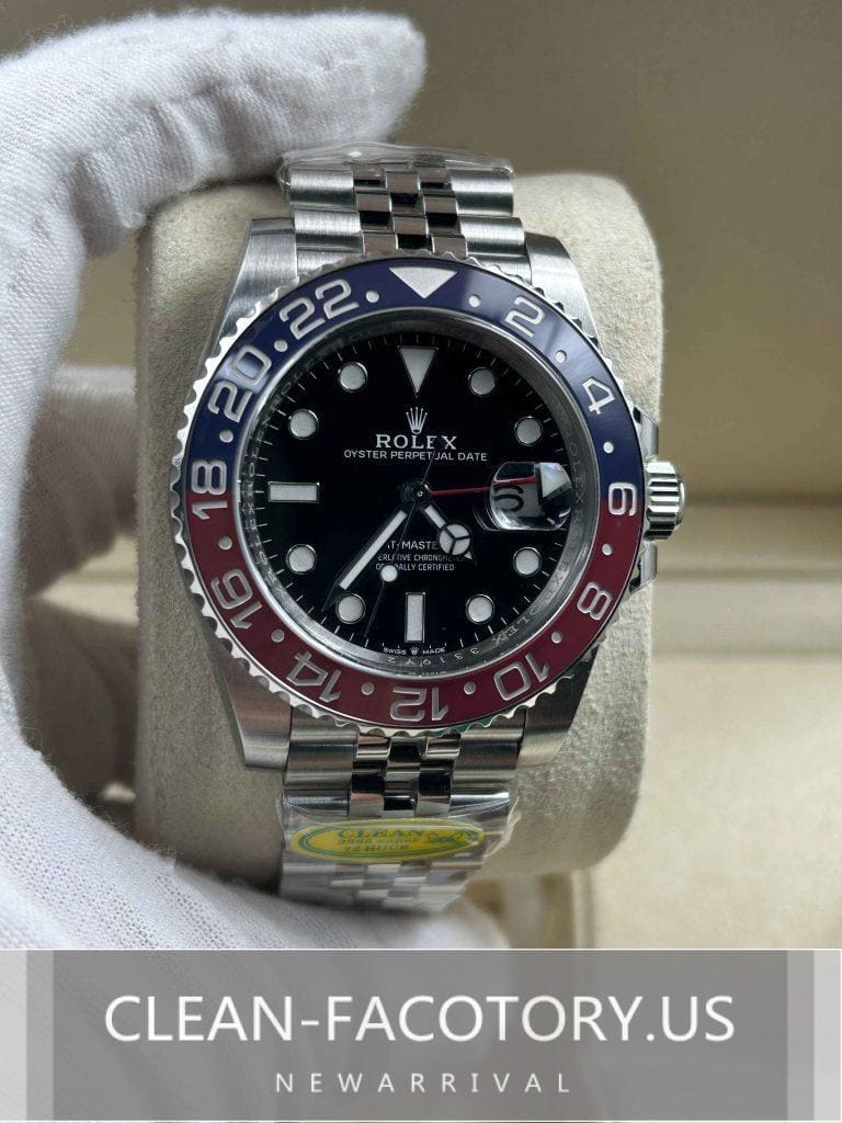 Clean Factory Rolex GMT Master II 126710BLRO Jubilee, “Pepsi”Red/Blue ...
