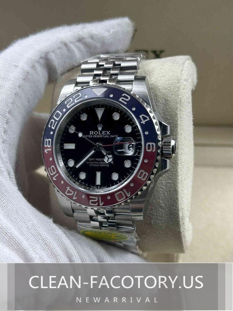 Clean Factory Rolex GMT Master II 126710BLRO Jubilee, “Pepsi”Red/Blue ...
