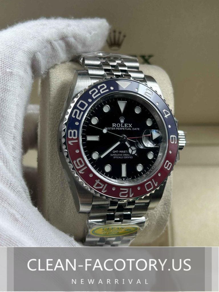 Clean Factory Rolex GMT Master II 126710BLRO Jubilee, “Pepsi”Red/Blue ...