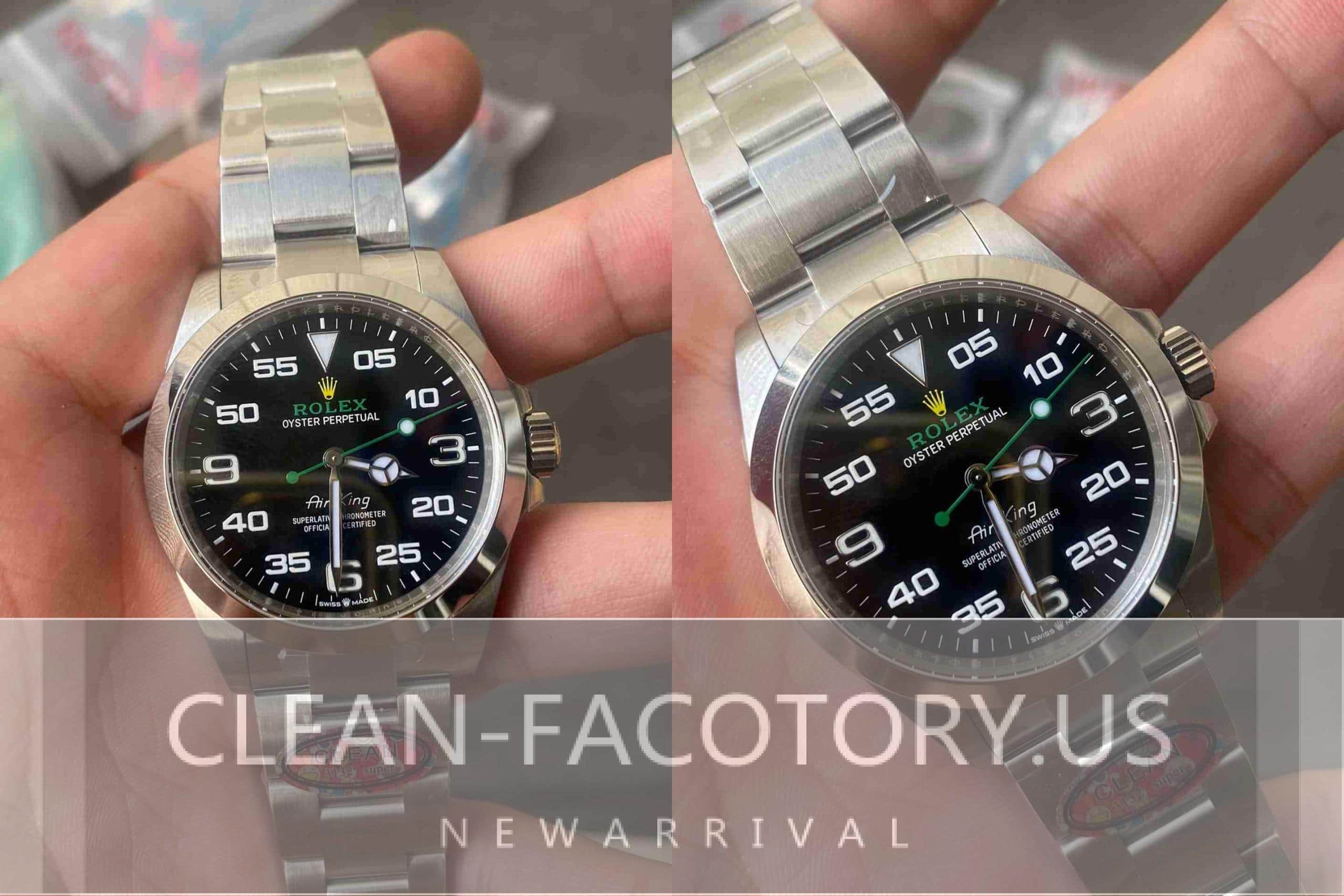 Clean Factory Rolex Air-King 40mm 3230 Movement - Real vs. Replica ...