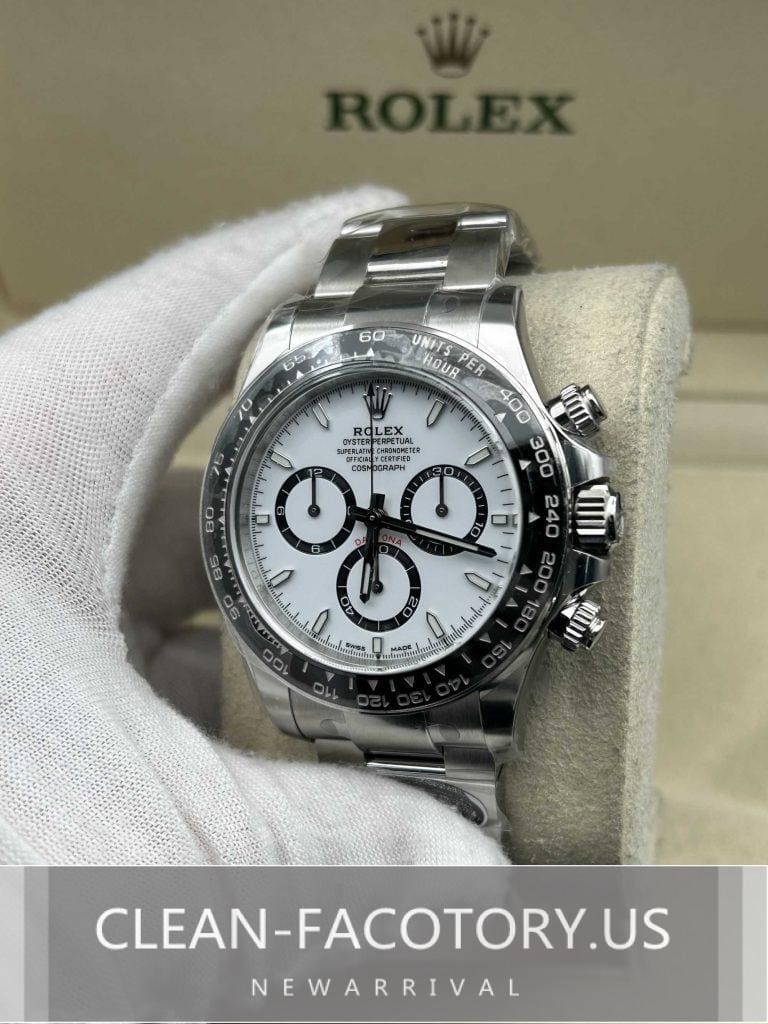 Clean Factory Rolex Daytona 126500LN 40mm White Panda Dial, Black ...