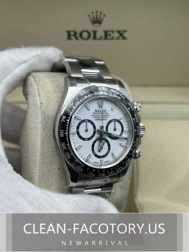 Clean Factory Rolex Daytona 126500LN 40mm White Panda Dial, Black ...