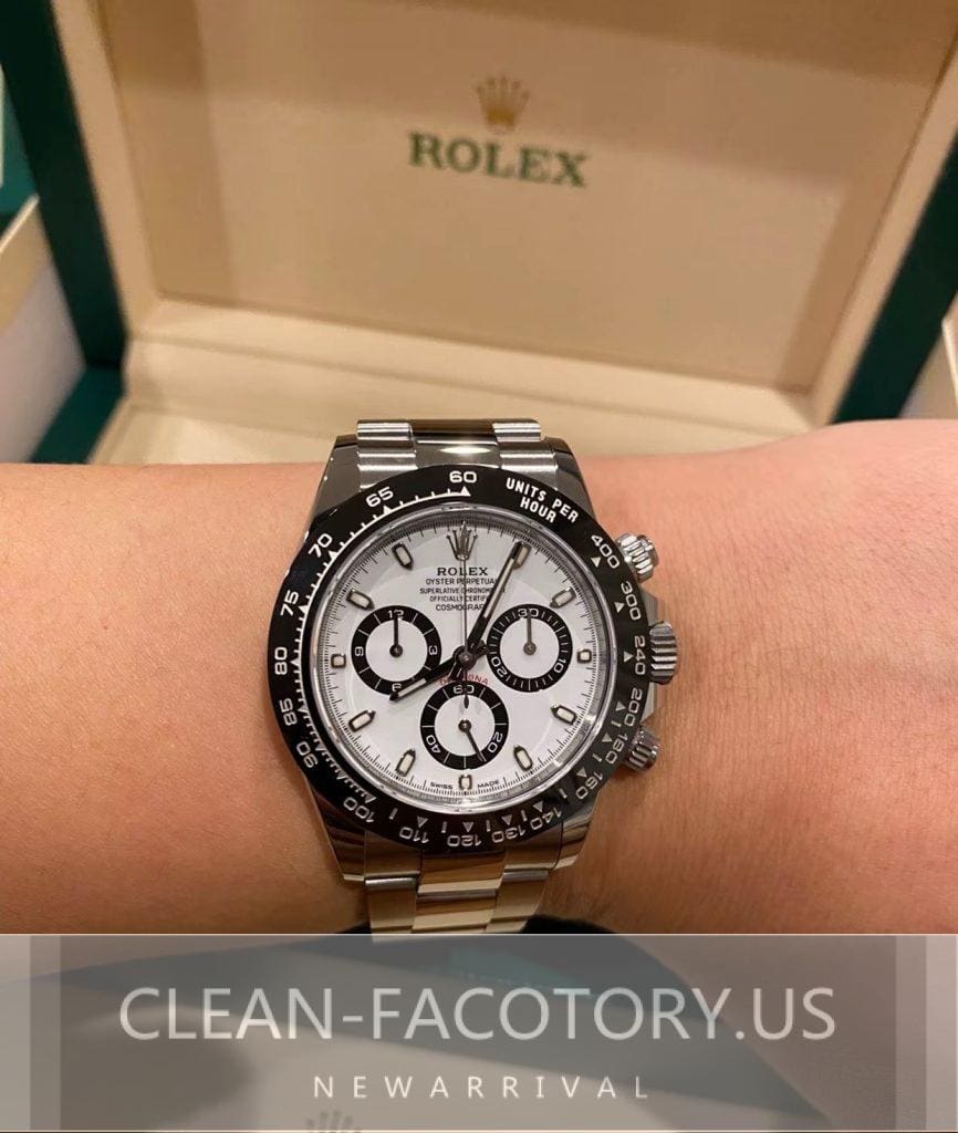 Clean Factory Rolex Daytona 126500LN 40mm White Panda Dial, Black ...