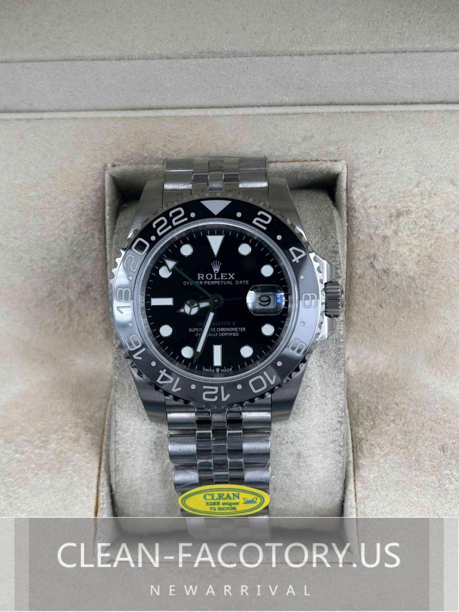 Clean Factory Rolex GMT Master II 126710GRNR Jubilee, Green 24-hour ...