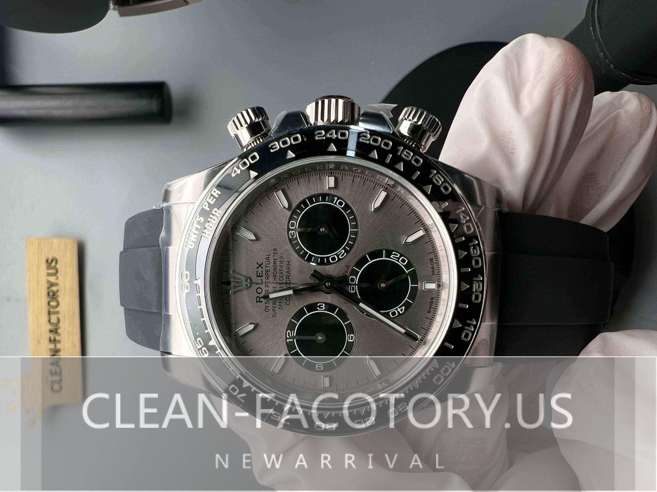 Sophisticated Elegance: Clean Factory Rolex Daytona 4131 Movement Grey ...