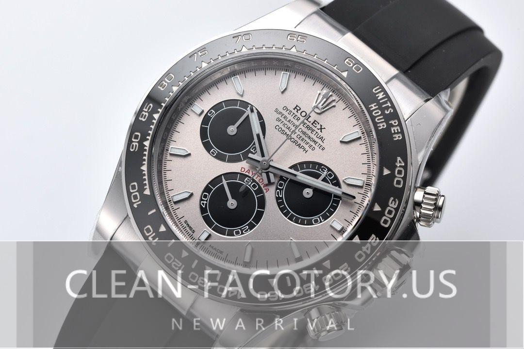 The Latest Clean Factory Daytona 4131 Movement Gray Rubber Strap ...