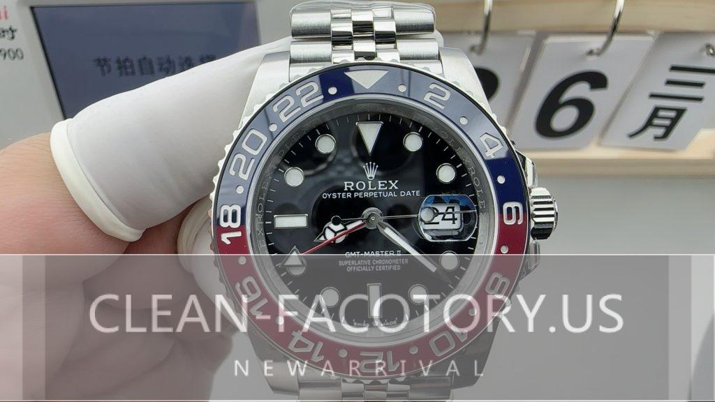A Closer Look at the Clean Factory Rolex GMT-Master II Pepsi V3 with ...